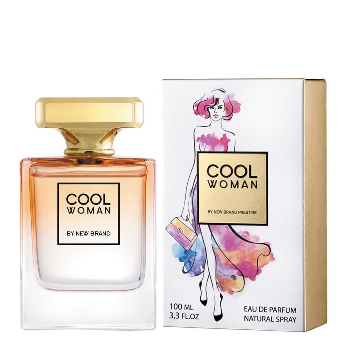 Perfume New Brand Prestige Cool Women - Eau de Parfum Feminino
